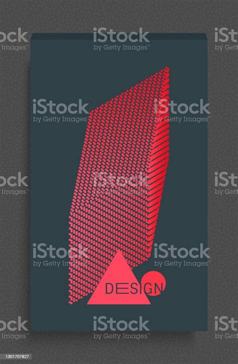 작은 입자로 구성된 Parallelogram 점이 있는 오브젝트입니다 표지 디자인 템플릿을 참조하십시오 분자 그리드 3d 벡터 그림입니다 0명에 대한 스톡 벡터 아트 및