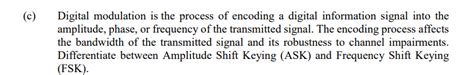 Solved Digital Modulation Is The Process Of Encoding A Chegg