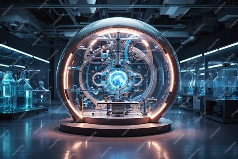 Premium Ai Image Futuristic Quantum Art Lab