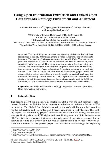 Using Open Information Extraction And Linked Open Data Towards Ontology Enrichment And Alignment