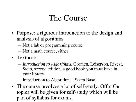 ppt mca 301 design and analysis of algorithms powerpoint