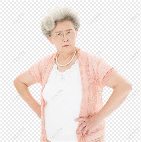 늙은 할머니가 화났어요 Png 일러스트 무료 다운로드 Lovepik