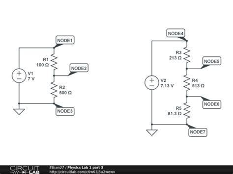 Physics Lab 1 Part 3 Circuitlab
