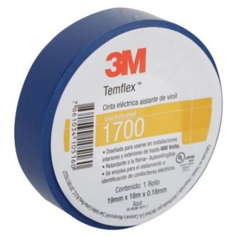 Cinta Aislante Temflex 165 Vinilo 3 4″x 18mts Azul Dielectric