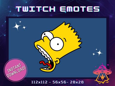 Bart Simpson Yelling Twitch Emote Youtube Emote Discord Emote Community Emote Streamer Emote
