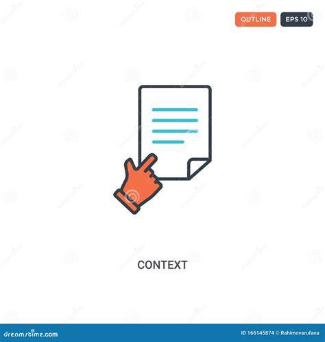 2 Color Context Concept Line Vector Icon Isolated Two Colored Context Outline Icon With Blue