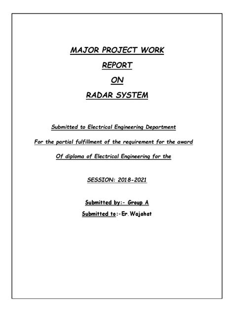 radar system object detection pdf radar arduino