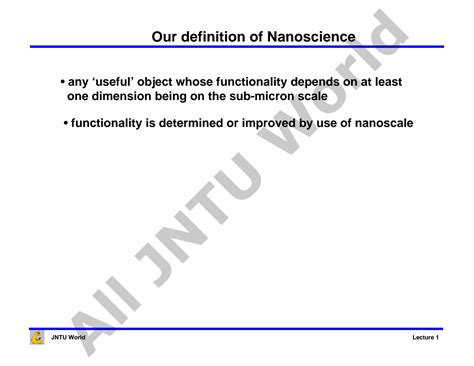 SOLUTION Introduction To Nanotechnology Studypool