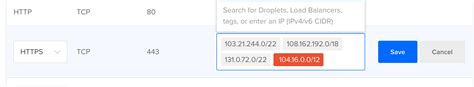 adding cloudflare ip ranges to cloud firewall digitalocean