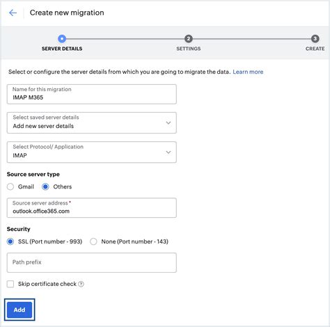 Imap Migration From Microsoft 365 To Zoho Mail