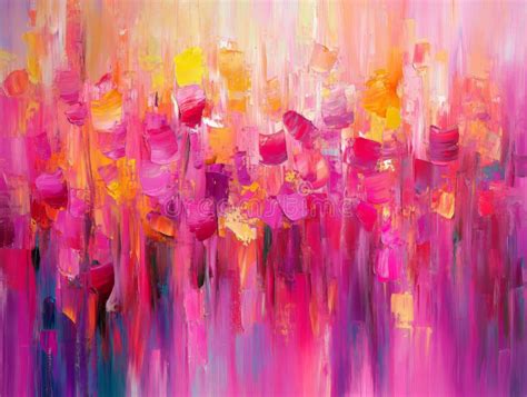 Artistic Abstract Work Bold Brush Strokes Vibrant Colors Creating Dynamic Expressive Color