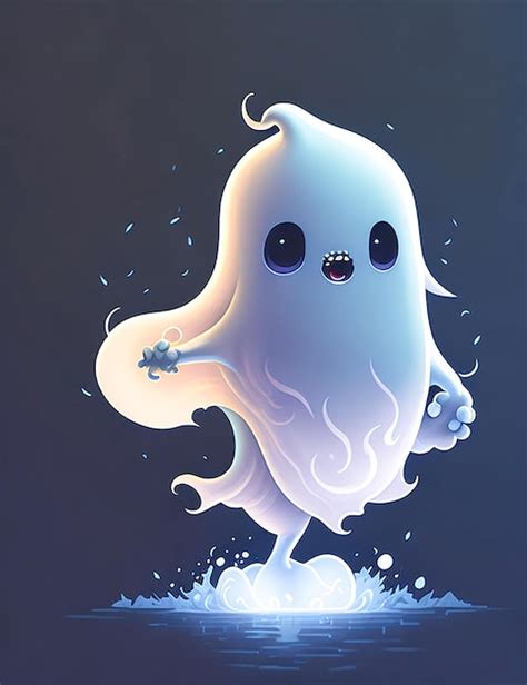 Set Of Cute Funny Ghosts Generated By Ai Premium Ai Generated Image