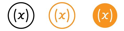 Variable Symbol Icon Set Mathematical Illustrations For Science And