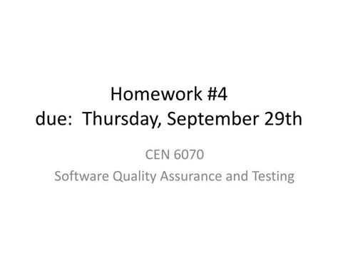 Ppt Homework 4 Due Thursday September 29th Powerpoint Presentation Id 3234139