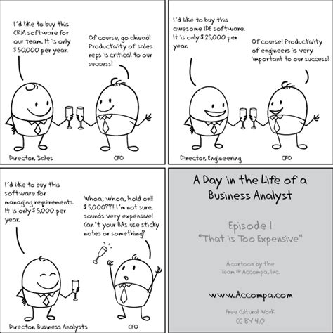 Business Analyst Comic That Is Too Expensive Business Analyst Business Analysis Business