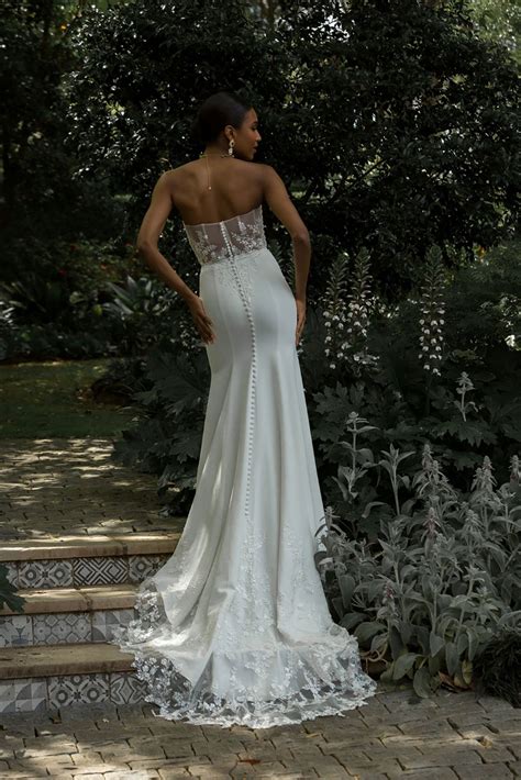 Palmer By Madi Lane Fitted Wedding Dress With Buttons Wedding Dress With Buttons Down The