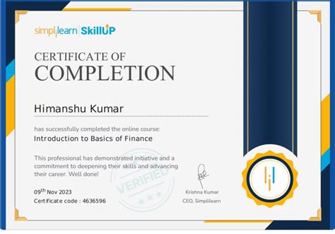 Himanshu Kumar On Linkedin Just Finished The Course Introduction To Basics Of Finance By