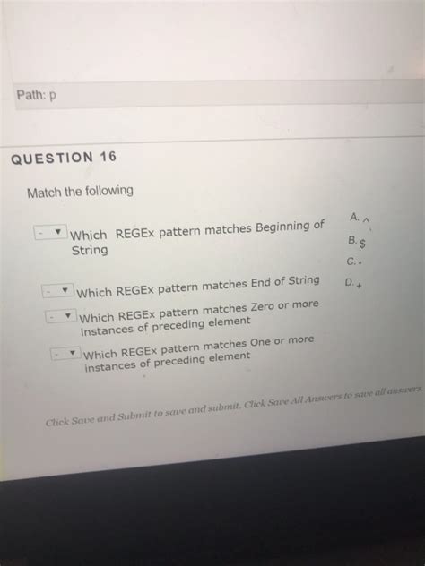 Solved Path QUESTION Match The Following Which REGEX Chegg