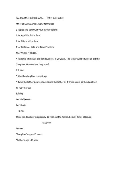 How To Solve Is World Problem Ang Mixture Problem And Distance Rate Ang