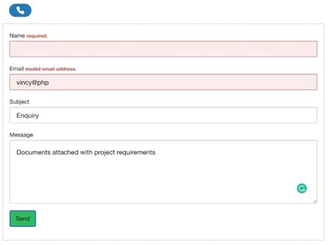 Responsive Contact Form Using Foundation Front End Framework Phppot