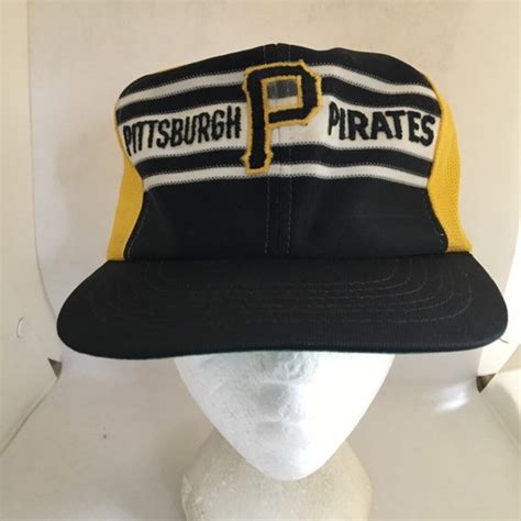 Vintage Pittsburgh Pirates Trucker Snapback Hat Adjustable 1990s 80s D2