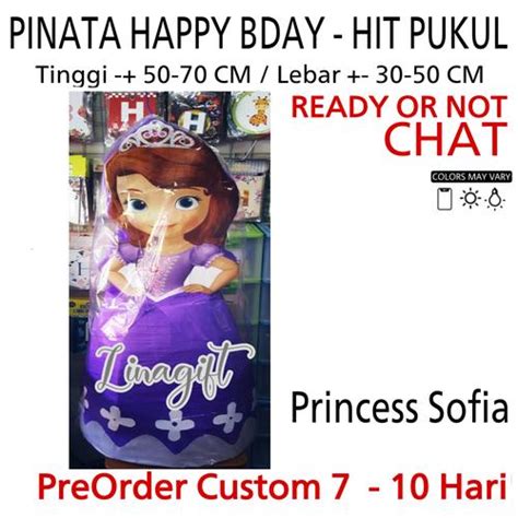 Jual Pinata Happy Birthday Ulang Tahun Princess Sofia The First Gojek