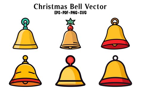 Christmas Bell Vector Illustration Set Graphic By Designs River