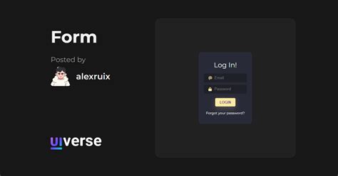 Form By Alexruix Made With CSS Uiverse Io