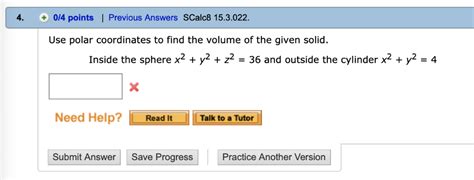 Solved 4 0 4 Points Previous Answers Scalc8 15 3 022 Use