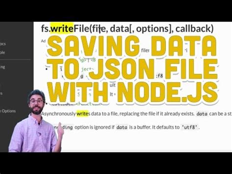 Saving Data To JSON File With Node Js Programming With Text