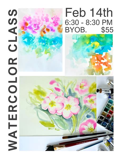 Watercolor Flower Class The Craft Chicks Tomball