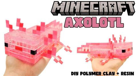 How To Diy Large Minecraft Axolotl Pixelated Figure Polymer Clay