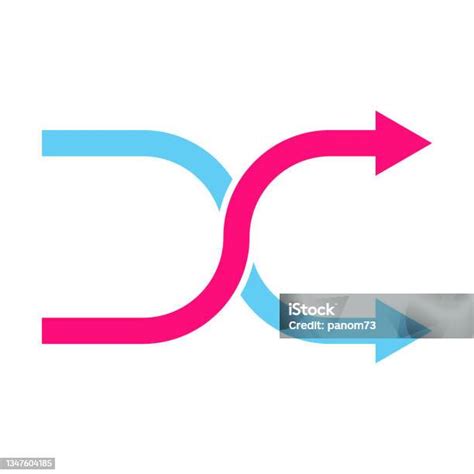 그래픽 디자인 로고 웹 사이트 소셜 미디어 모바일 앱 Ui 일러스트레이션을 위한 리디렉션 아이콘 벡터 변경 방향 기호 개념에 대한 스톡 벡터 아트 및 기타 이미지 Istock