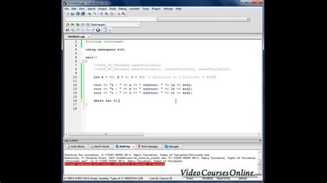 Lecture No 3 Types Of Variables In C Programming Language Youtube