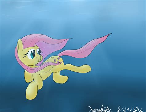 337972 Safe Artistxenoshy Fluttershy G4 Diving Female Ocean