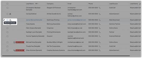Record Locking Configuration And Usage Zoho Crm