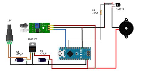 Arduino Ir Sensor And Buzzer Circuit Diagram And Programming