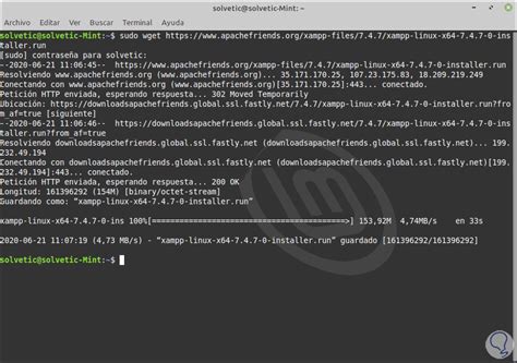 cómo instalar xampp en linux mint 20 solvetic