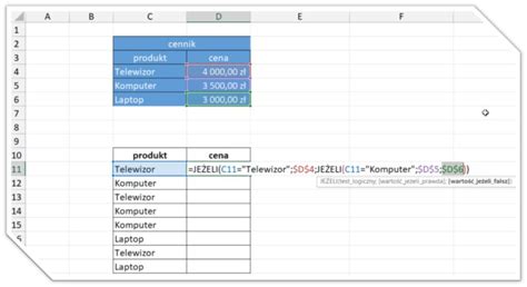 Funkcja JEŻELI Excel JEŻELI z wieloma warunkami oraz lub
