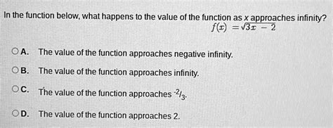 Solved In The Function Below What Happens To The Value Of The