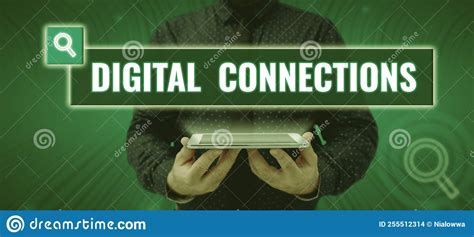 Text Caption Presenting Digital Connections Concept Meaning Powerful