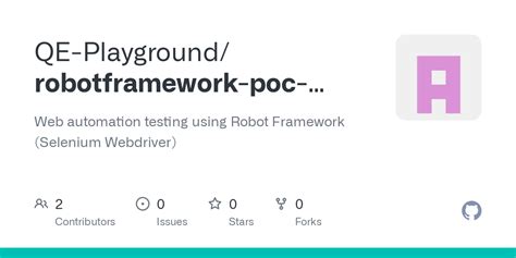 Github Qe Playgroundrobotframework Poc Selenium Lib Web Automation Testing Using Robot