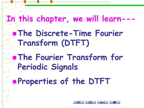 Ppt Chapter 5 The Discrete Time Fourier Transform Powerpoint