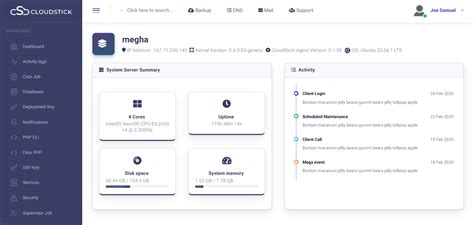 Cloudstick Control Panel For Cloud Server