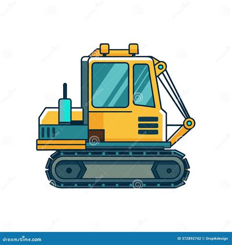 Crawler Loader For Earthwork Operations Cartoon Vector 67377575