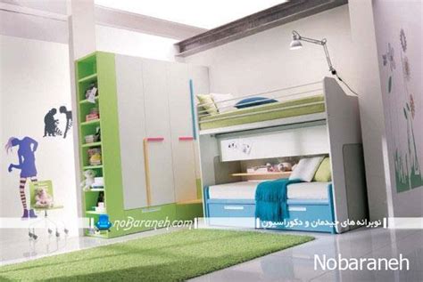 دکوراسیون مدرن اتاق خواب نوجوان با چیدمان تخت کمجا نوبرانه