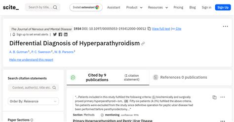 Differential Diagnosis Of Hyperparathyroidism [scite Report]