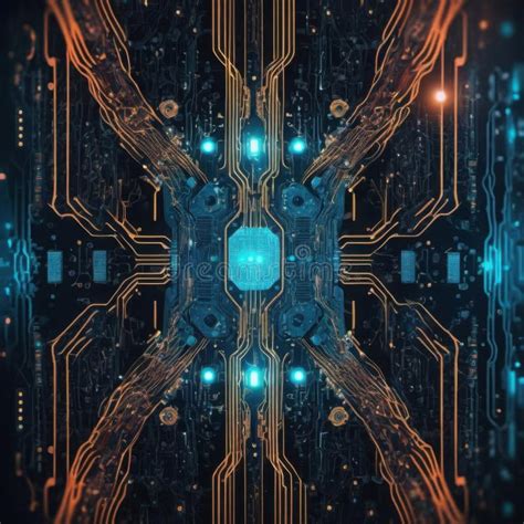 Ai Generated Futuristic Cybernetic Ai Robot With Advanced Technology And Glowing Eyes Stock