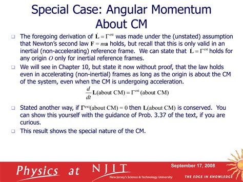 Physics430lecture06 Center Of Mass Angular Momentum Ppt