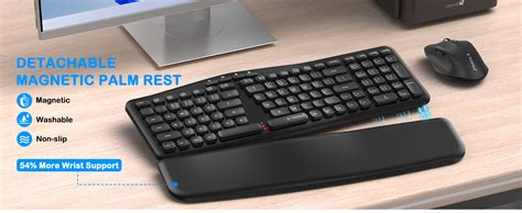 E Yooso Ergonomic Wireless Keyboard And Mouse Combo Split Design With Detachable